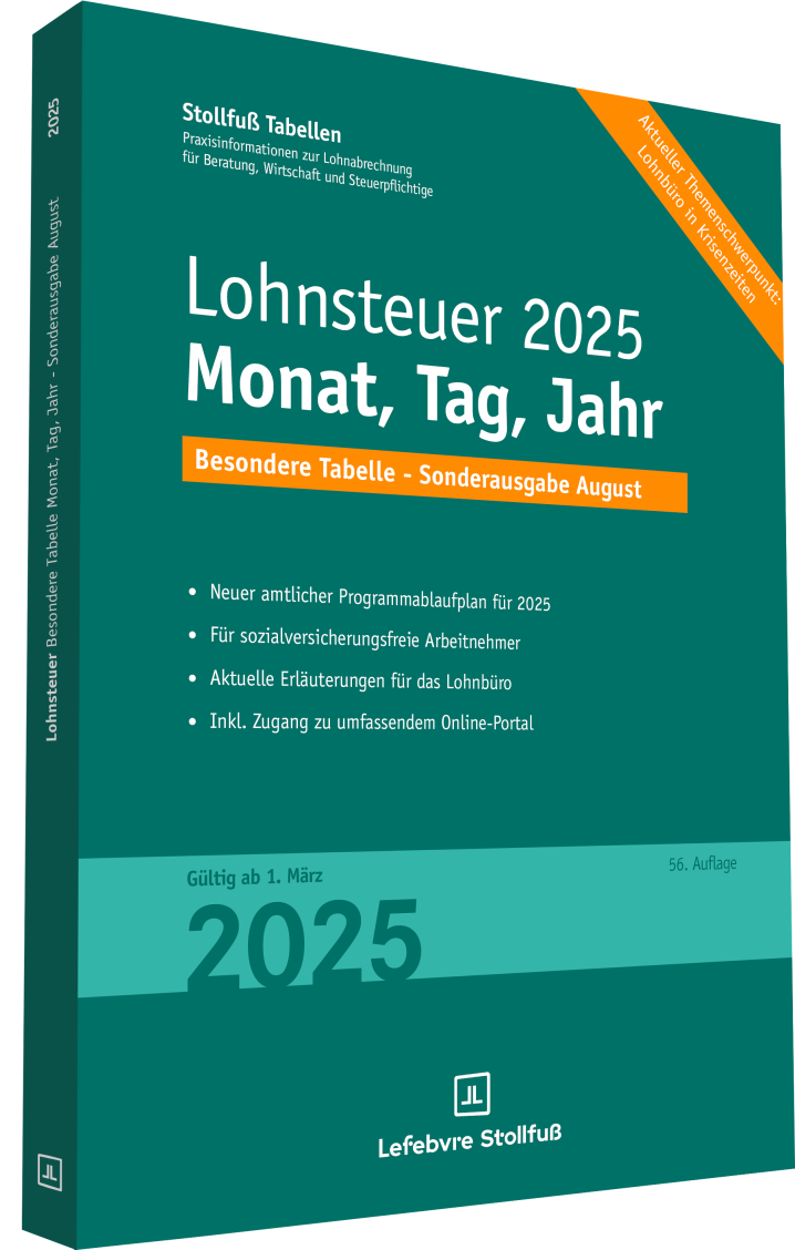 Lohnsteuertabelle 2025 (Monat, Tag, Jahr) | 2025 II | 9783083440253